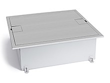 Twelve-gang dual service floor box, AV, Wood or Concrete